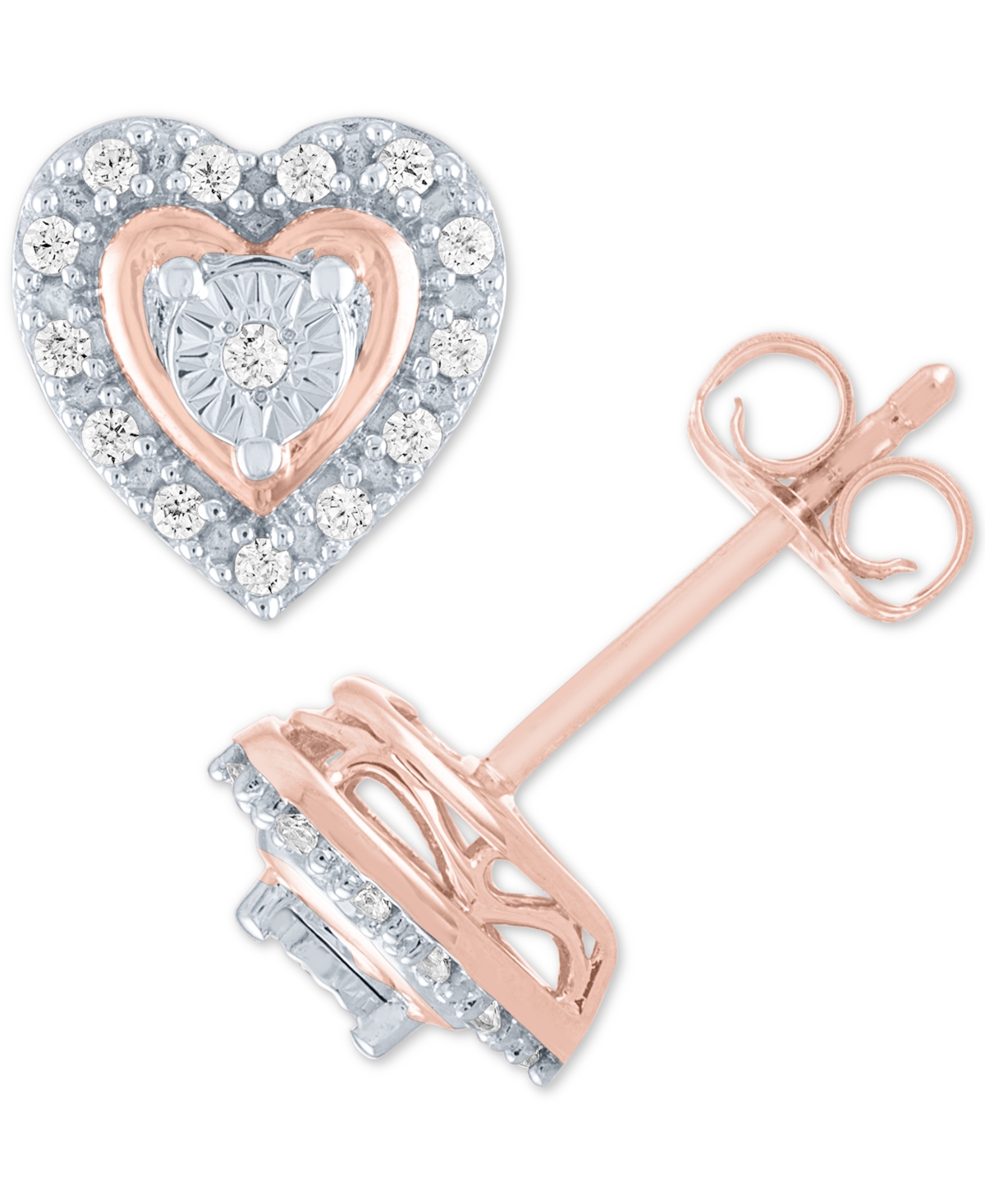 Click here for Diamond Heart Earrings (1/10 ct. t.w.) in Sterling... prices