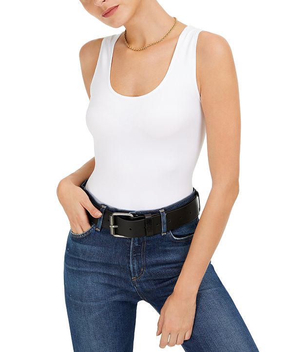 Bar III Seamless Scoop-Neck Thong Bodysuit, Created for Macy's ...