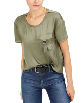 Bar III Utility-Pocket Top, Created for Macy's - Macy's