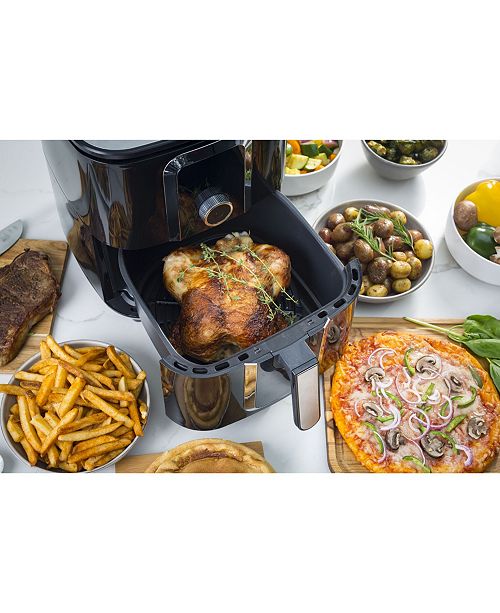 Aria 7Qt Teflon-Free Ceramic Family-Size Air Fryer with 2-Tier ...