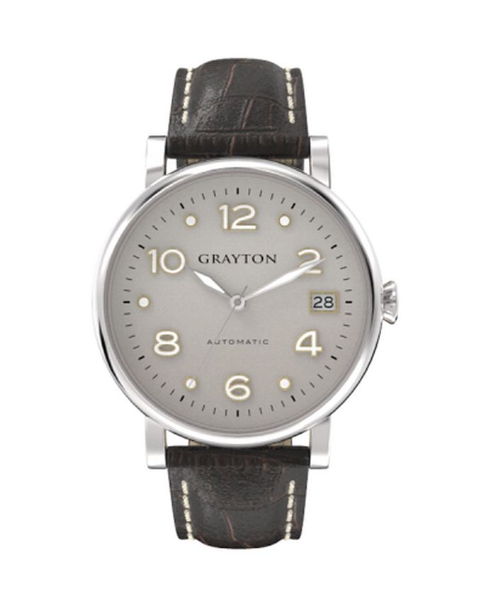 Grayton Women's Classic Collection Brown Crocodile-Embossed Leather ...