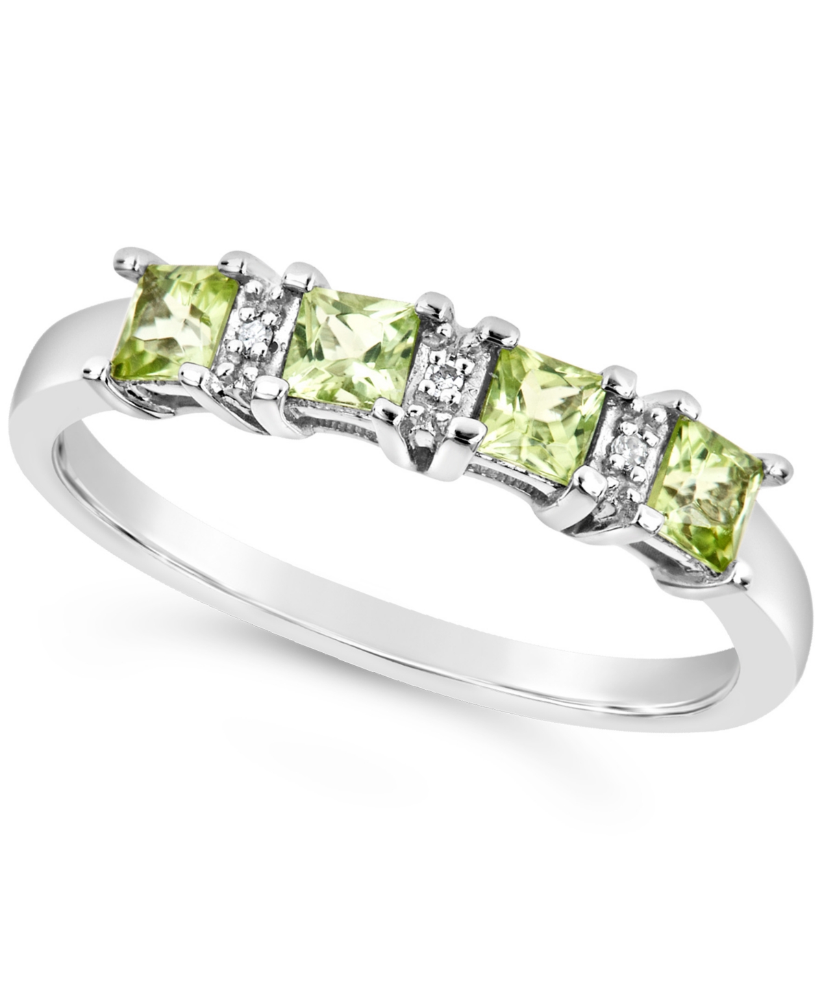 Click here for Gemstone and Diamond Accent Ring in Sterling Silve... prices
