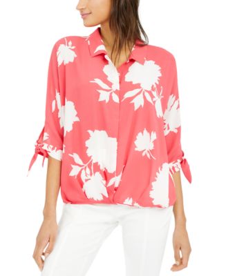 Alfani Roll-Front Blouse, Created for Macy's - Macy's