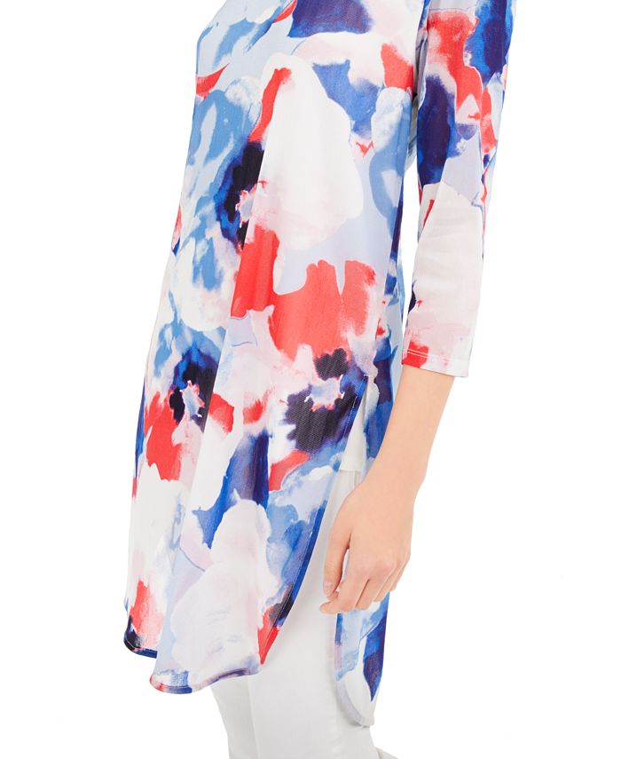 Alfani Petite Printed Super Tunic, Created for Macy's - Macy's