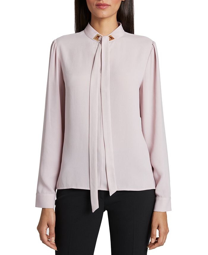 Tahari ASL Tie-Neck Top - Macy's