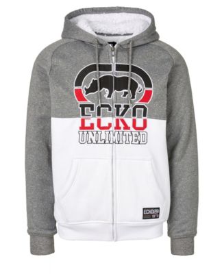 Ecko Unltd Men's Rhino Blocked Full Zip Sherpa Hoodie - Macy's