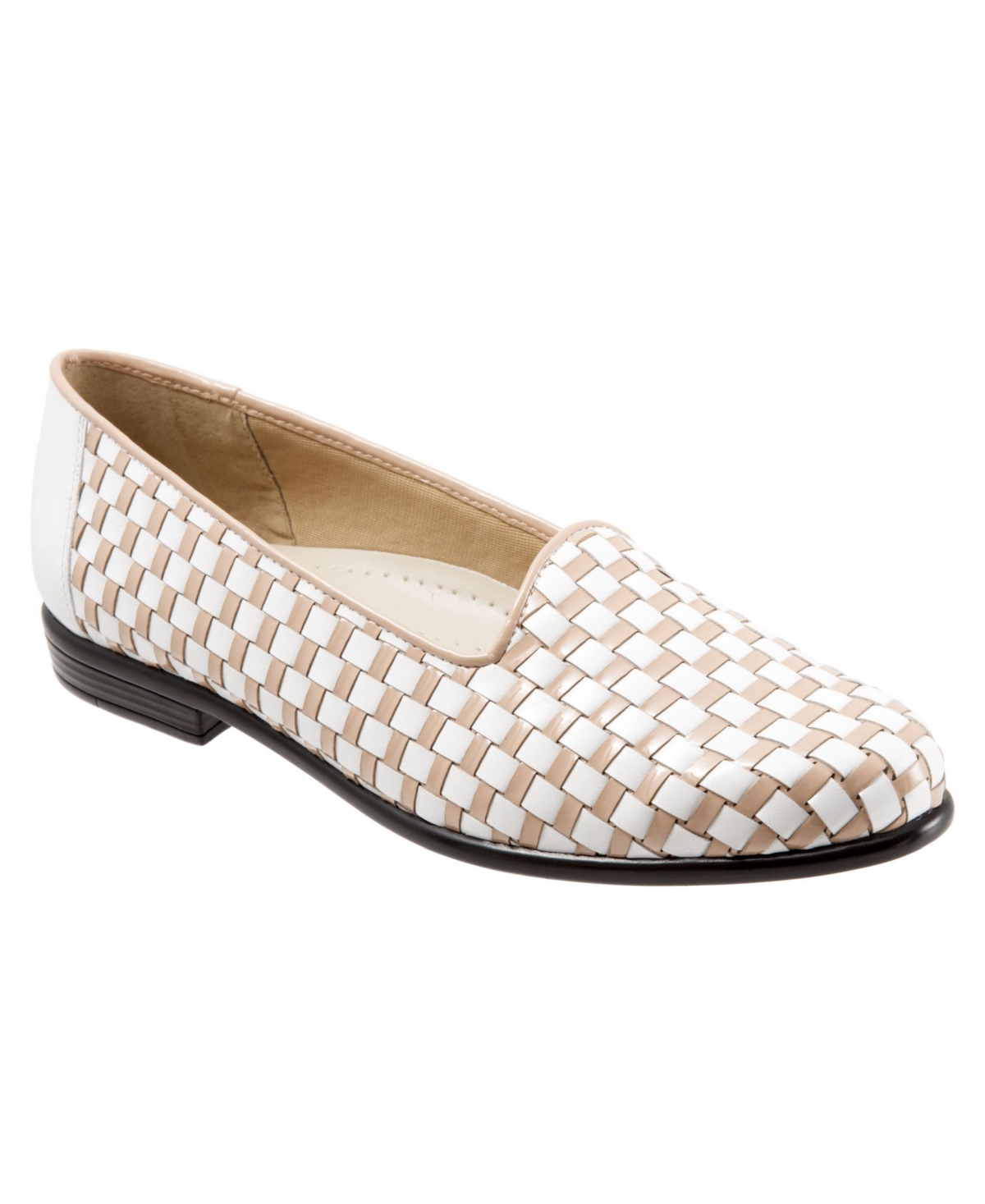 Click here for Trotters Liz Flat - White/nude prices