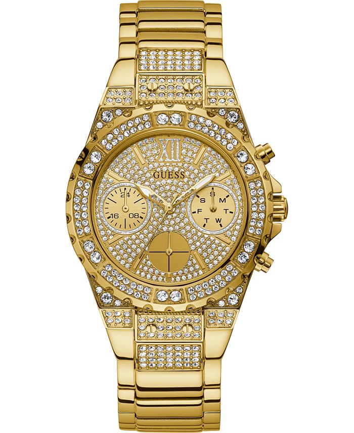 GUESS Unisex Gold-Tone Stainless Steel Bracelet Watch 39mm - Macy's