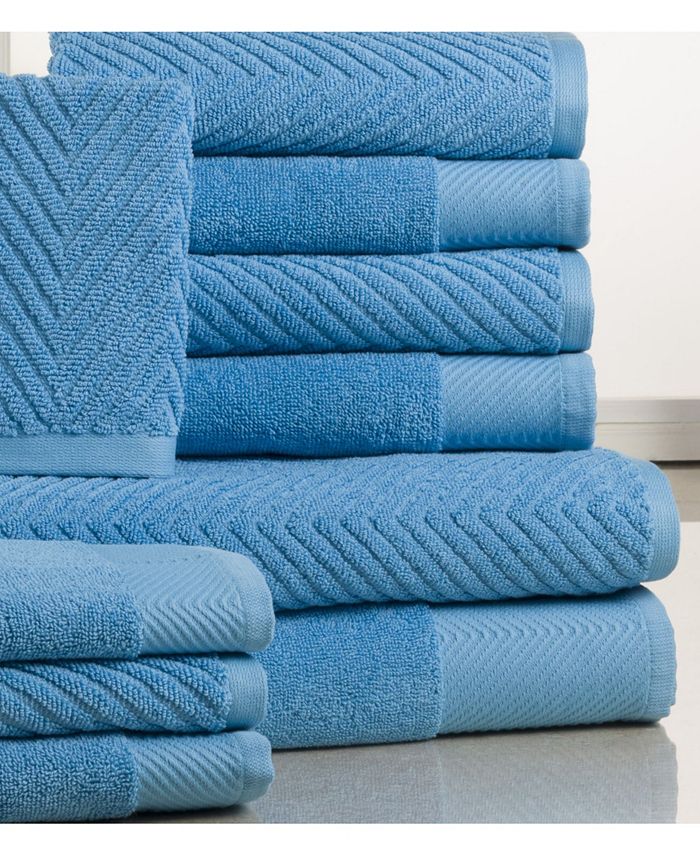 Addy Home Fashions Jacquard Soft Spa Quality Towel Set - 10 Piece - Macy's