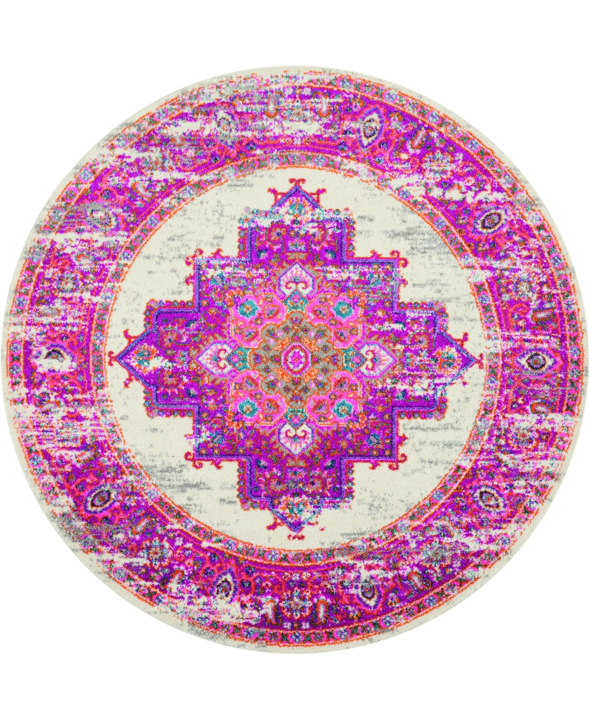 Click here for Long Street Looms Zeal ZEA03 53 Round Area Rug - I... prices