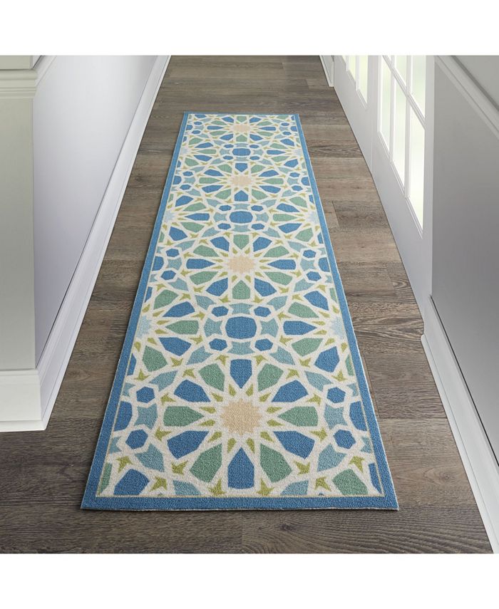 Long Street Looms Shady Brights SHA29 Ivory 2'3" x 8' Runner Rug - Macy's