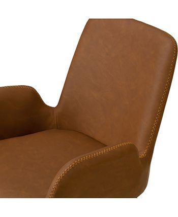 Glamour Home Set of 2 Alrik Arm Chair with Zigzag Stitching and Steel ...