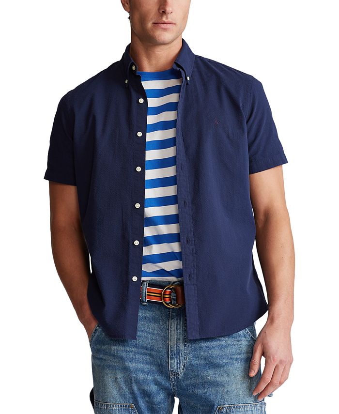 Polo Ralph Lauren Men's Classic-Fit Seersucker Shirt - Macy's