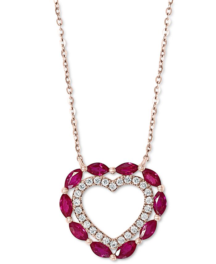 EFFY Collection EFFY® Ruby (7/8 ct. t.w.) & Diamond (1/6 ct. t.w ...