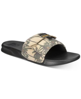 REEF Men's Tropical Stash Slide Sandals - Macy's