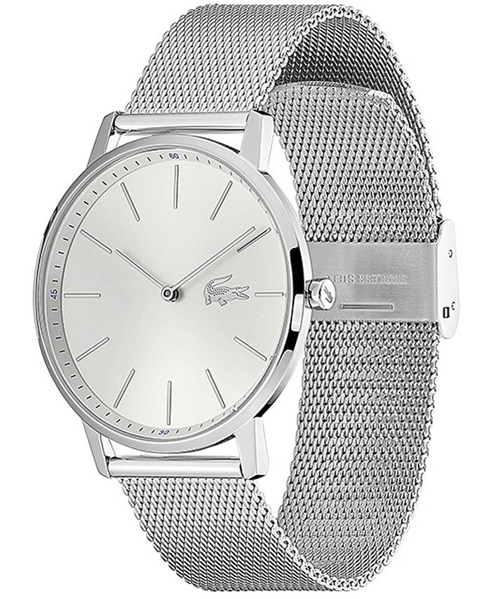 Lacoste Men's Moon Stainless Steel Mesh Bracelet Watch 40mm - Macy's