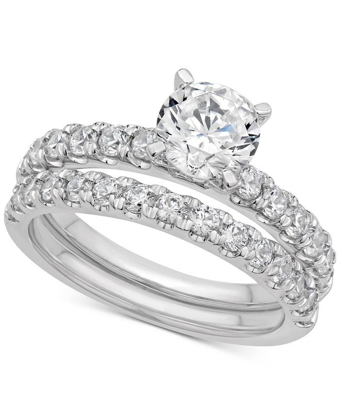 Macy's Diamond Bridal Set (2 ct. t.w.) in 14k White Gold - Macy's