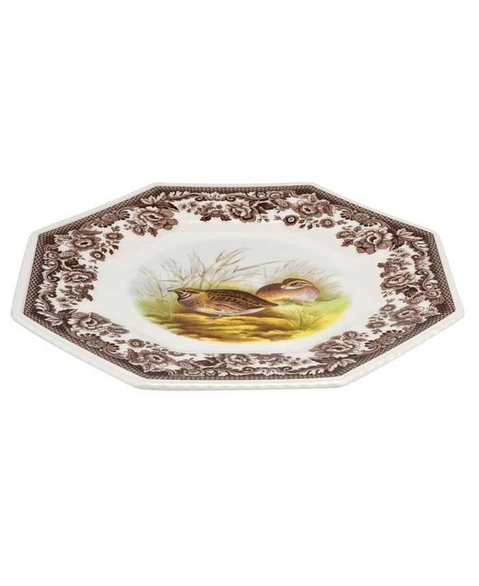 Spode Woodland Quail Octagonal Plate - Macy's