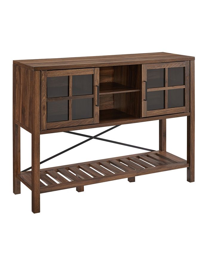 Walker Edison 48" Classic Glass Door Buffet Sideboard - Macy's