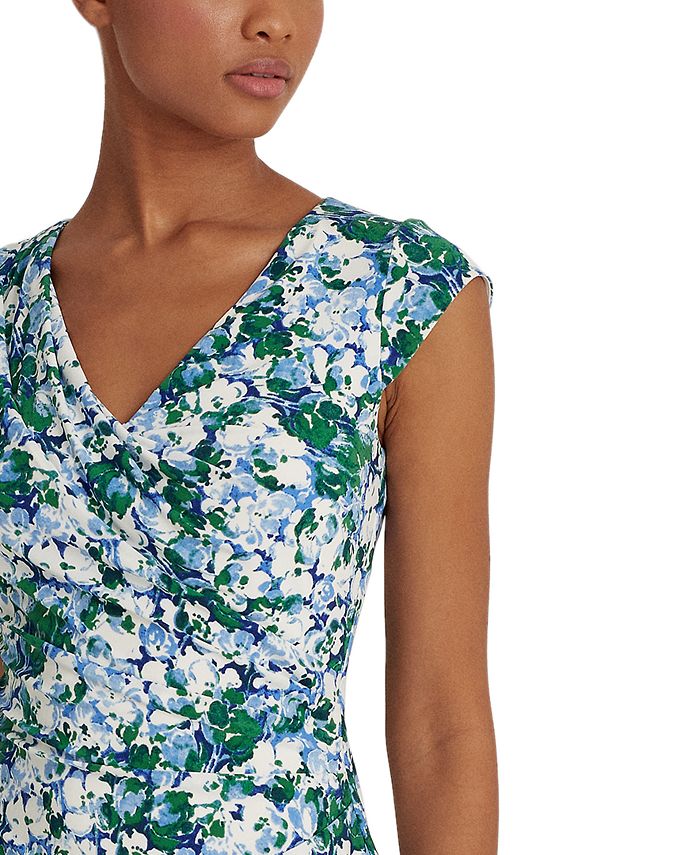 Lauren Ralph Lauren Petite Floral Jersey Dress - Macy's