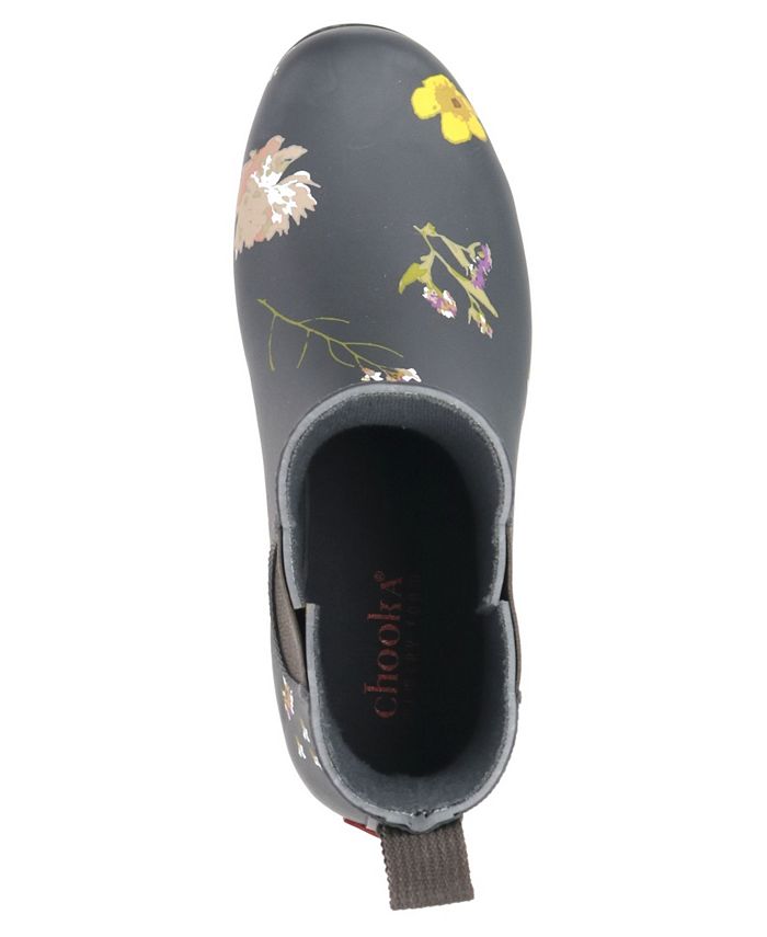 Chooka Women's Flower Press Chelsea Ankle Rain boot - Macy's