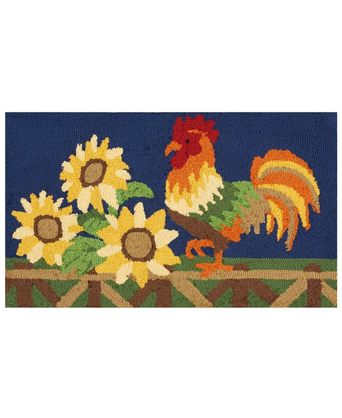 Nourison Hand Hooked Rooster 18"x 30" Accent Rug - Macy's