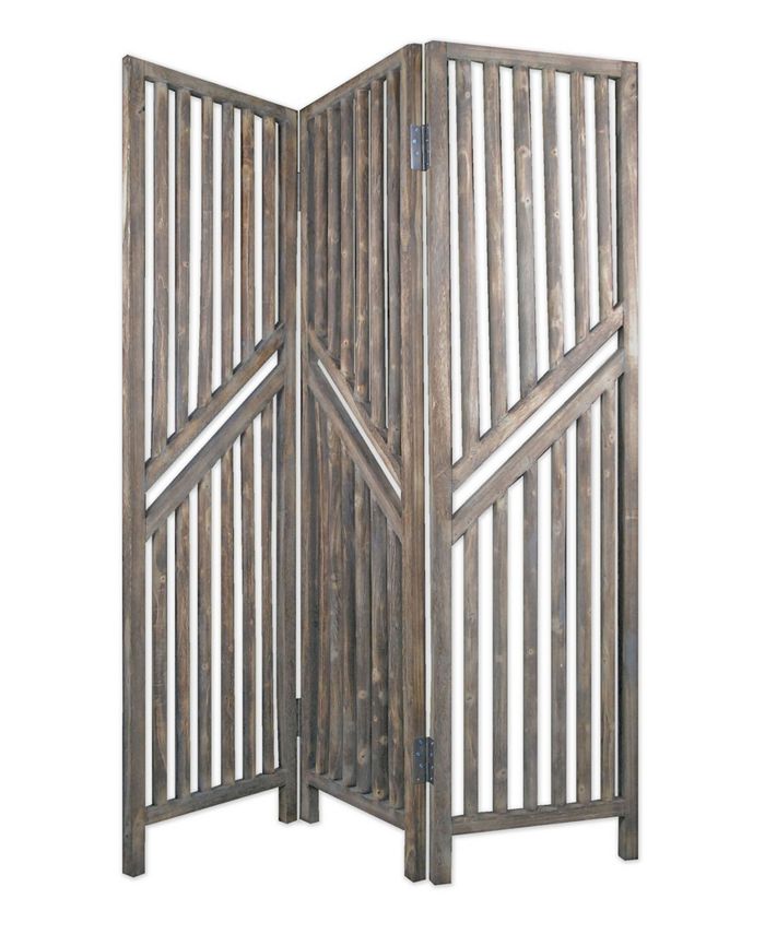 Screen Gems Handcrafted Rustic 3 Panel Alder Screen - Macy's