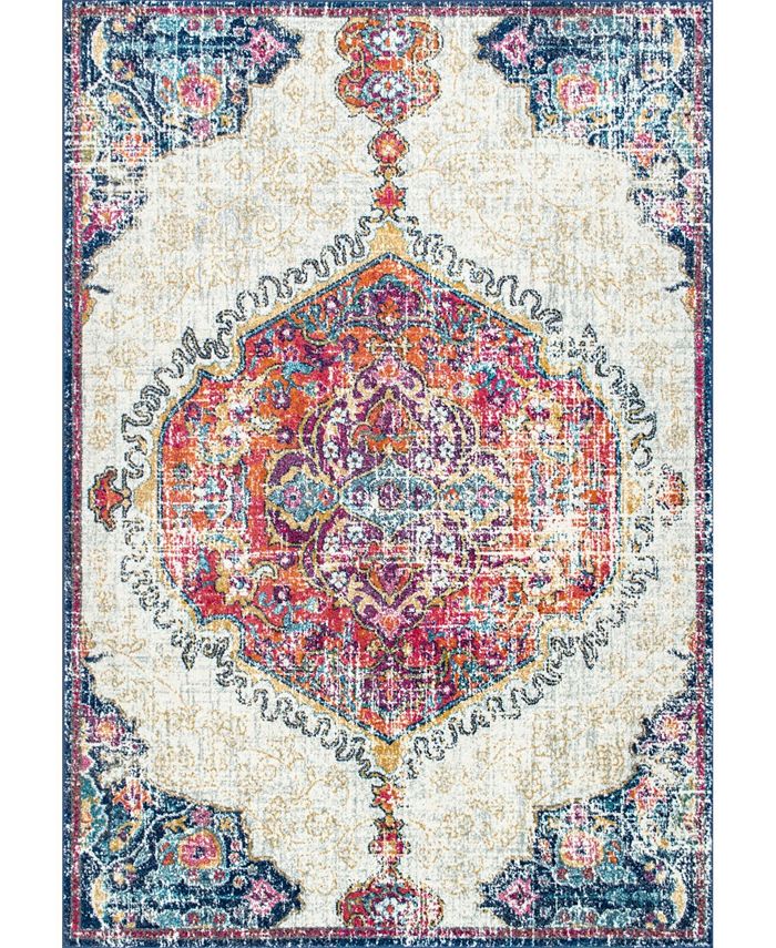 nuLoom Bodrum Vintage-Inspired Medallion Maranda 5' x 7'5" Area Rug ...