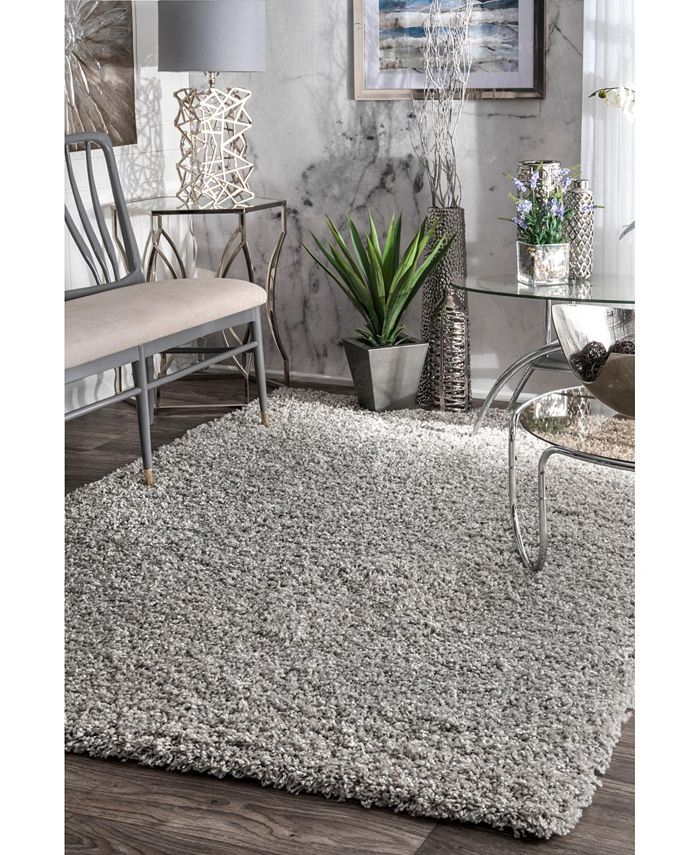 nuLoom Easy Shag Contemporary Marleen Solid 3'2" x 5' Area Rug - Macy's