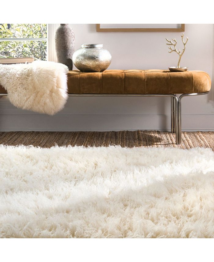 nuLoom Flokati Greek Alexis Flokati Neutral 6' x 9' Area Rug - Macy's