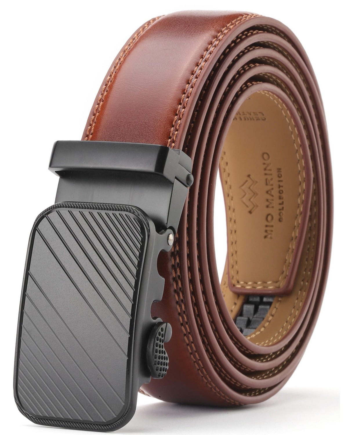 Click here for Mio Marino Mens Designer Ratchet Belts - Chocolate prices