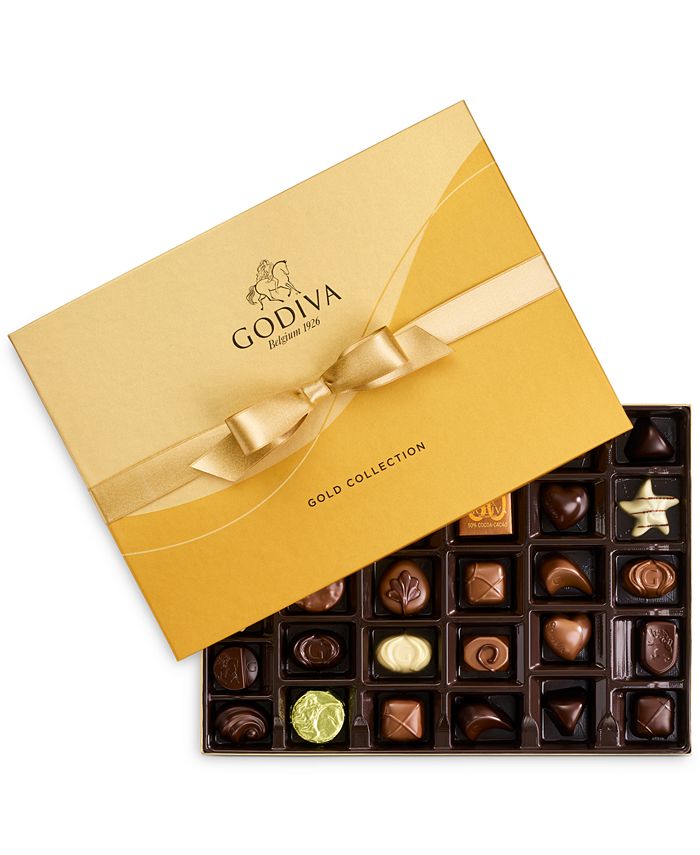 Godiva Chocolate Gold Gift Box, Assorted, 36 Pc. - Macy's