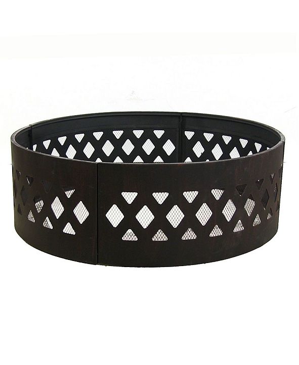 Sunnydaze Decor Cross weave Campfire Ring Large Outdoor Fire Pit ...