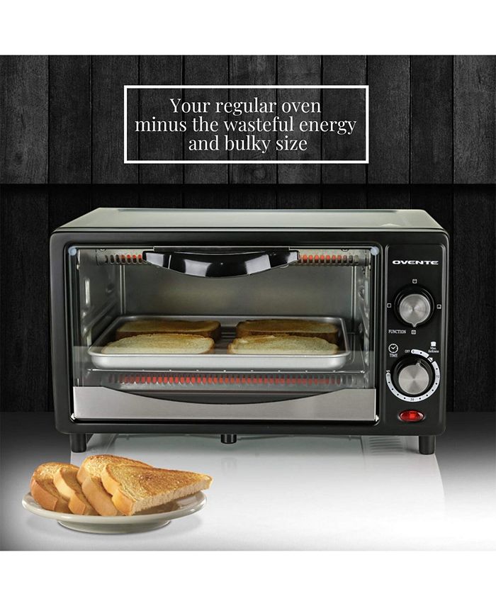 OVENTE Countertop 4 Slice Toaster Oven with Removable Baking Tray - Macy's