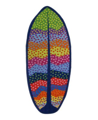 Fun Rugs Surf Time Wavy Ocean 16" x 47" Area Rug - Macy's