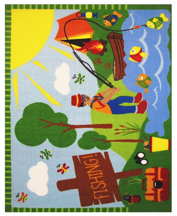Fun Rugs Fun Time Gone Fishing 19" x 29" Area Rug - Macy's