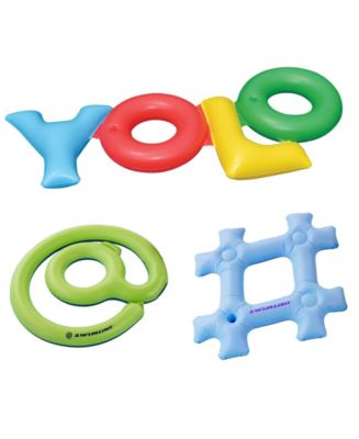 Swimline Inflatable YOLO Plus Hashtag Plus @ Sign Swimming Pool Fun ...