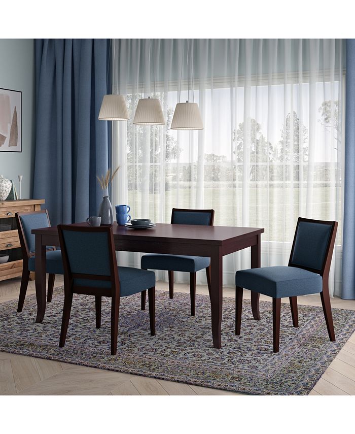 Handy Living Alecia 5 Piece Butterfly Leaf Espresso Dining Table and ...