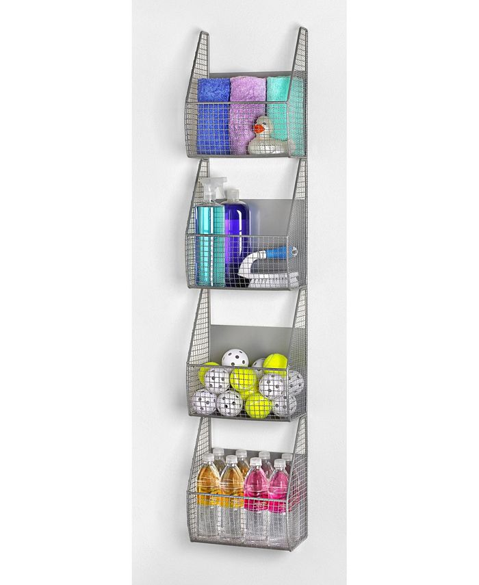 Spectrum Wall Mount 4-Tier Vertical Basket Rack - Macy's