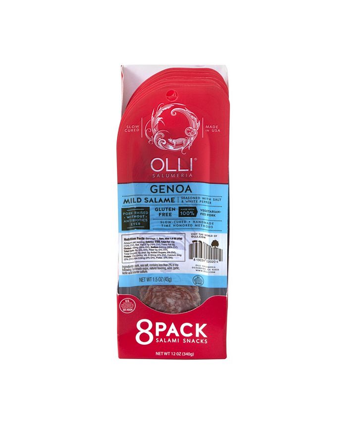 Olli Salumeria Genoa Mild Salami Snacks, 8 Count - Macy's
