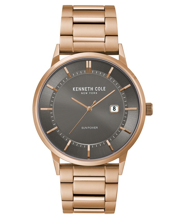 Kenneth Cole New York Men's Solar Rose-Gold plated Stainless Steel ...