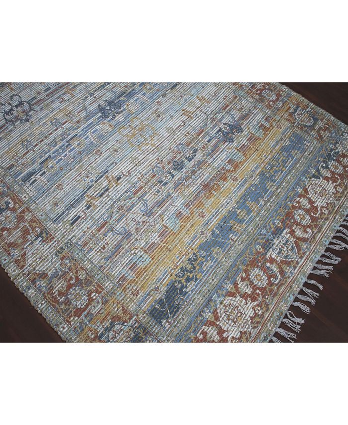 Amer Rugs Prairie PRE-4 Blue/ Rust 3'6" x 5'6" Area Rug - Macy's