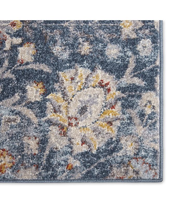 Global Rug Designs Barnes Bar02 Blue 6'6" x 9'6" Area Rug - Macy's