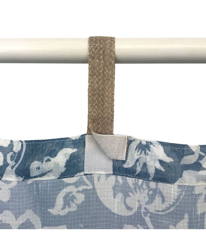 Elrene Verena Sheer Floral 52" x 84" Indoor/Outdoor Tab Top Curtain ...