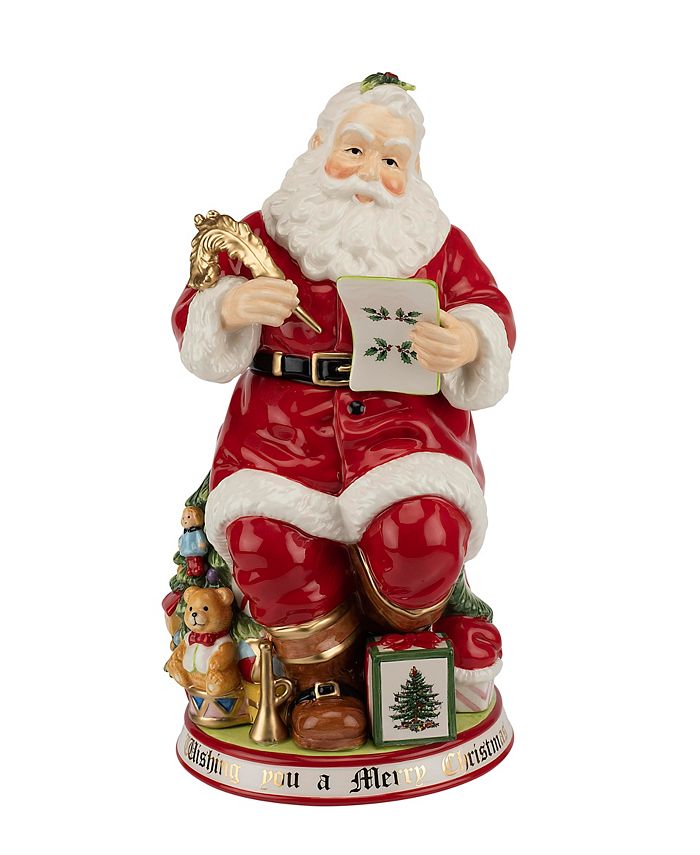 Spode Christmas Tree Santa Cookie Jar - Macy's