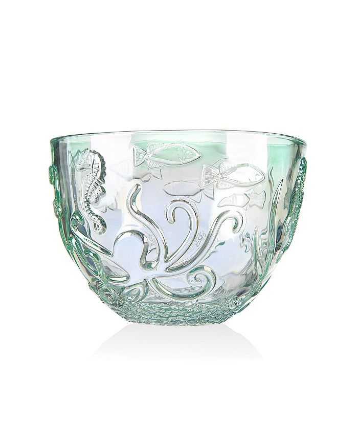 Godinger Oceana Bowl Iridescent Green - Macy's