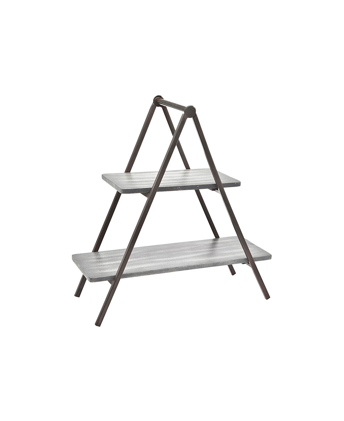 Click here for Godinger Grey Wash Wood & Metal Two Tier Server -... prices