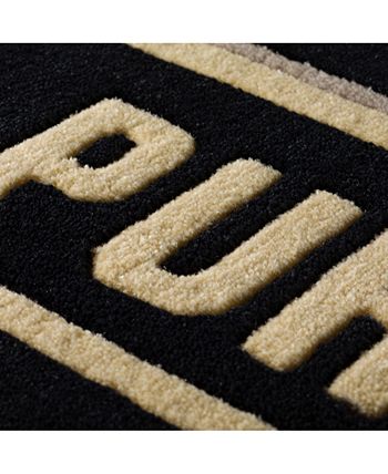 Luxury Sports Rugs Purdue Colpu Black 3'2" x 5'1" Area Rug - Macy's