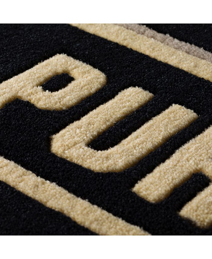 Luxury Sports Rugs Purdue Colpu Black 3'2" x 5'1" Area Rug - Macy's