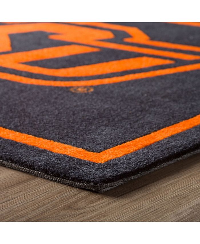 Luxury Sports Rugs Oklahoma State Colos Black 5' x 7'6" Area Rug - Macy's
